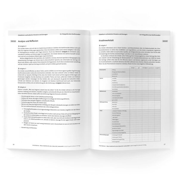 Erich Kästner – Neun Gedichte für den Unterricht – Lehrerheft