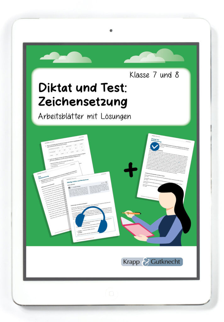 Diktat und Test: Zeichensetzung – Arbeitsblätter mit Lösungen – Krapp ...